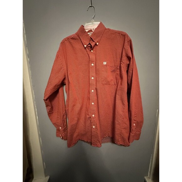 Cinch | Shirts | Cinch Western Shirt Mens Medium Red Plaid Button Down ...